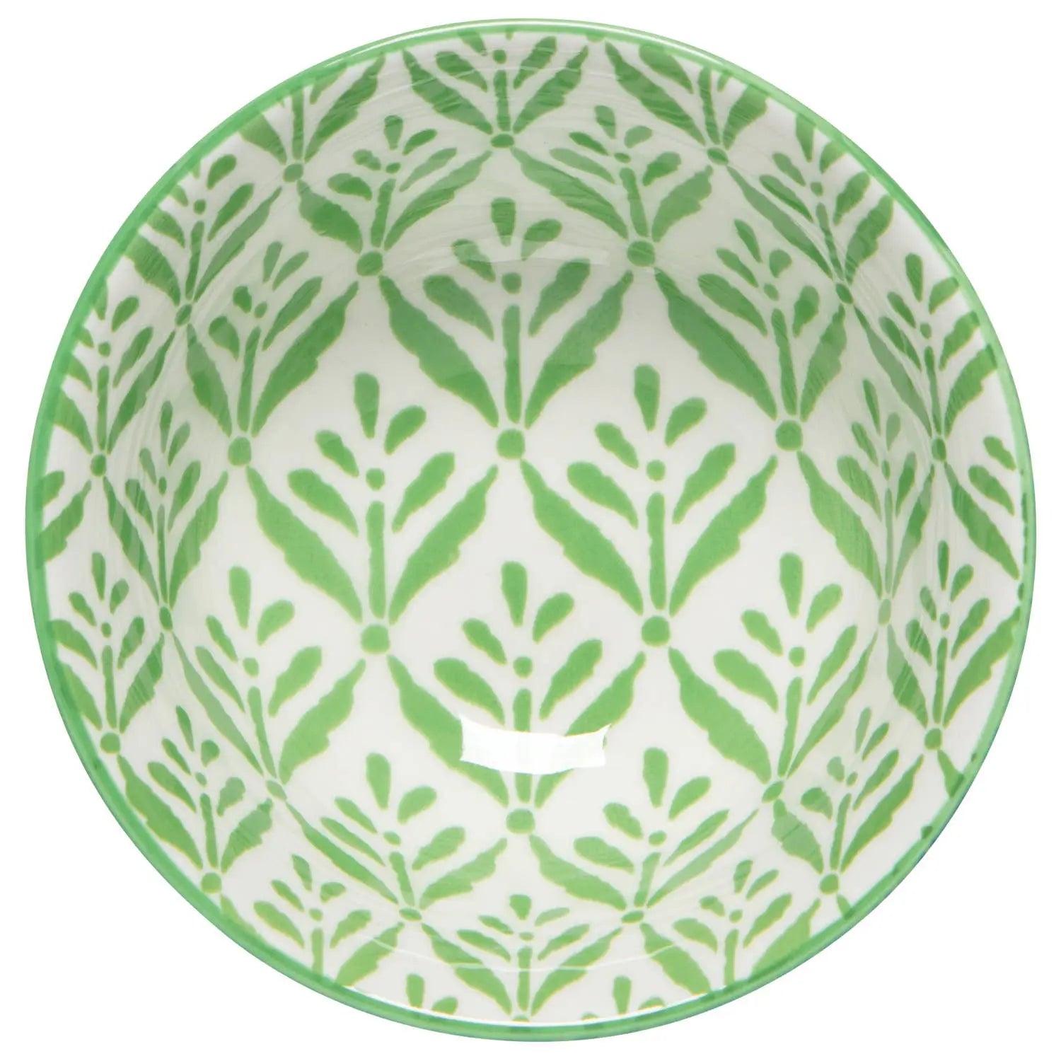 Green Leaf Stamped Bowl 3.5 inch - Greenhouse Home